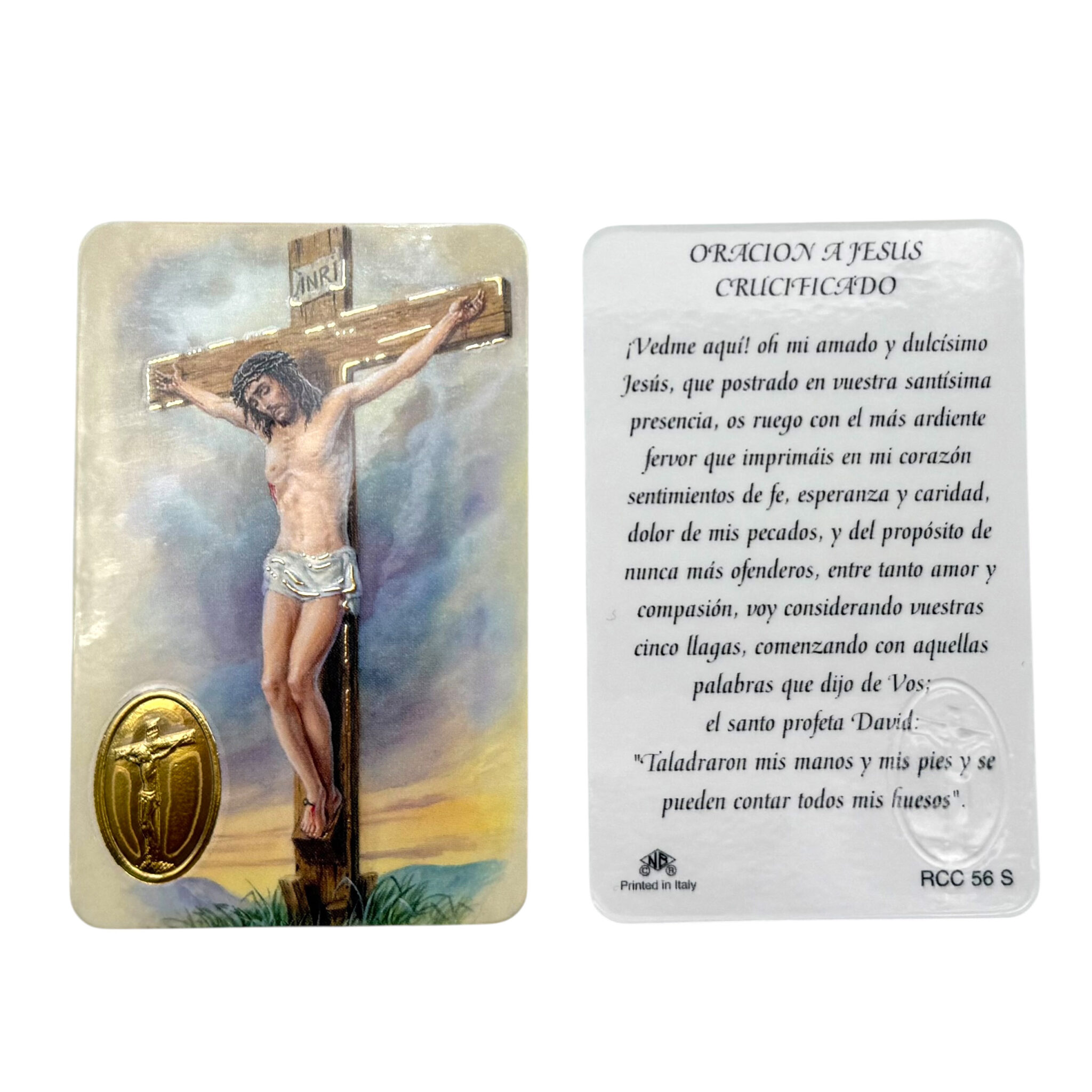 Estampa Jesús Crucificado con oración | Artículos religiosos